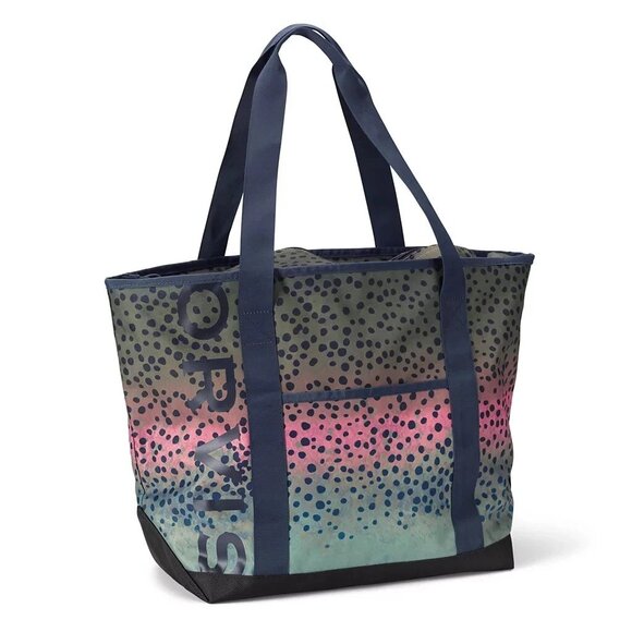 Orvis | Bags | Orvis Adventure Tote Bag Rainbow Trout Fish Print Zip ...
